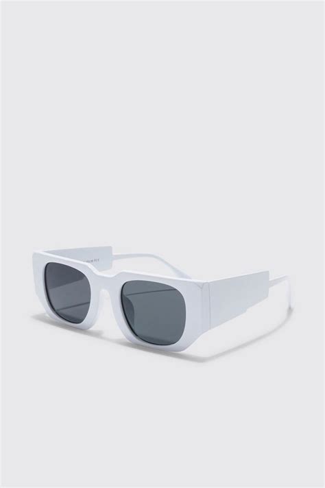 Mens Chunky Square Sunglasses Boohoo Uk