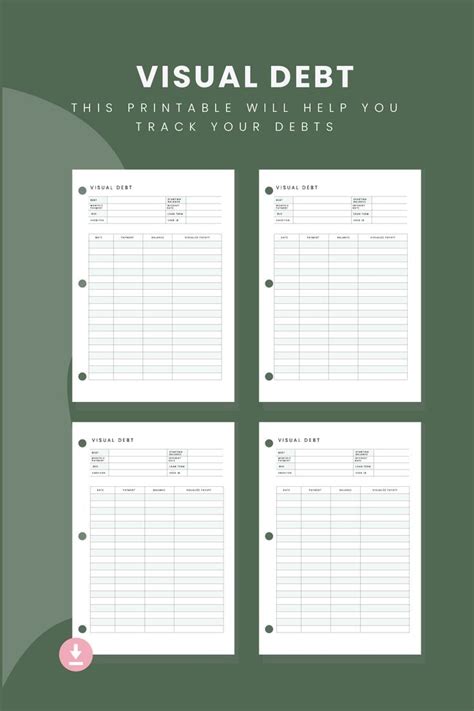 Debt Tracker Printable Prntbl Concejomunicipaldechinu Gov Co