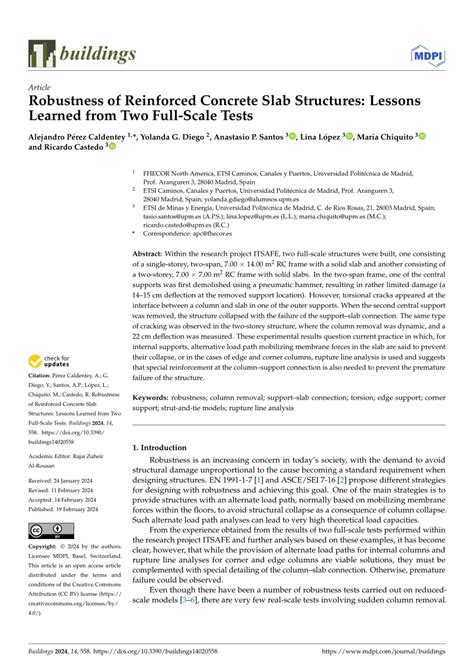 Pdf Robustness Of Reinforced Concrete Slab Structures Lessons