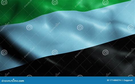 Vista De Cierre De Puerto Wilches Con Bandera Colombiana En 3d Stock De