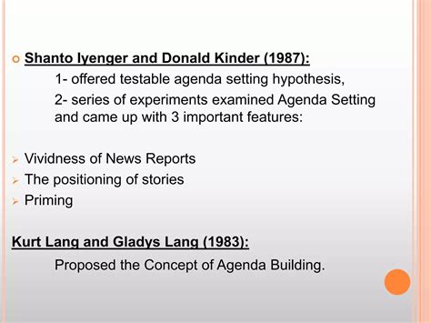 Agenda Setting Theory Ppt