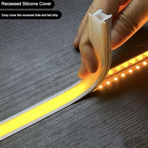 How Easy Install Led Strip By Led Strip Silicone Cover In Cabinet Or Ceiling In 1 Minute