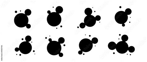 Abstract Sphere Bubble Collection Black Liquid Metaball Set