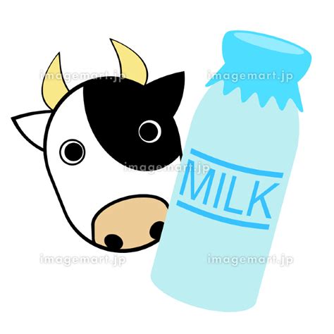 牛乳瓶と牛の顔のイラスト素材 195341422 イメージマート