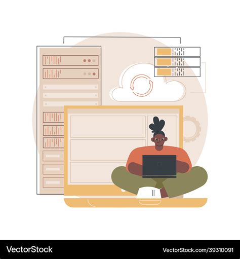 Backup Server Abstract Concept Royalty Free Vector Image