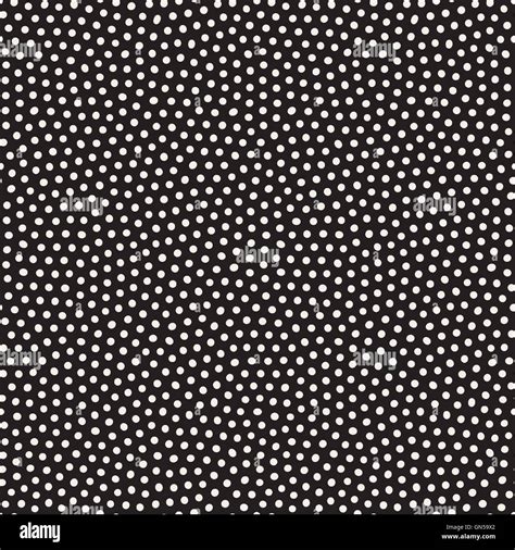 Vector Seamless Black And White Dark Jumble Circles Stippling Pattern