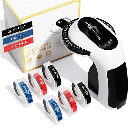 3d Vintage Manual Label Maker Printer Embossing Label Maker Machine With 6 Rolls Emboss Tapes