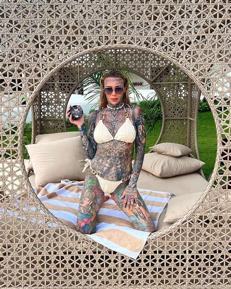 Britains Most Tattooed Woman Flaunts £35k Ink In Hottest Birthday