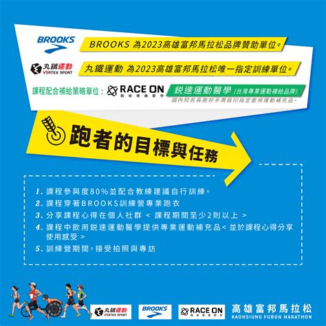 2023高雄富邦馬拉松 筆記報名 訓練營