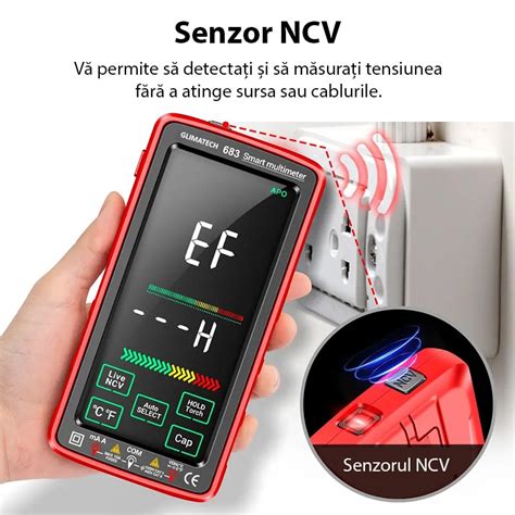Multimetru Digital Smart Cu Touchscreen Masurare Si Detectie Automata