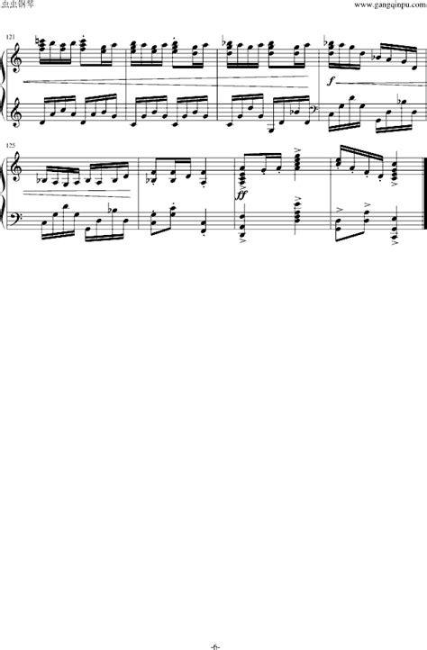 利戈顿舞曲 选自 库普兰之墓 拉威尔 Ravel 钢琴谱 五线谱