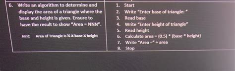 Solved Write An Algorithm To Determine And Display The Chegg