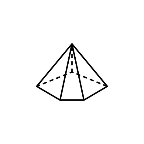 3d Triangle With Dashed Edges Vector Icon 22761379 Vector Art At Vecteezy