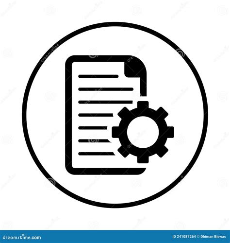 Document File Configuration Icon Black Vector Graphics Stock