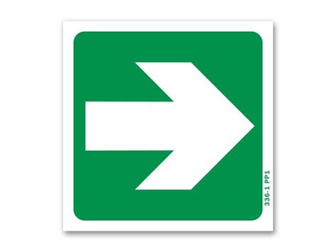 Evacuation Sign Right Arrow Contact Sbe Direct