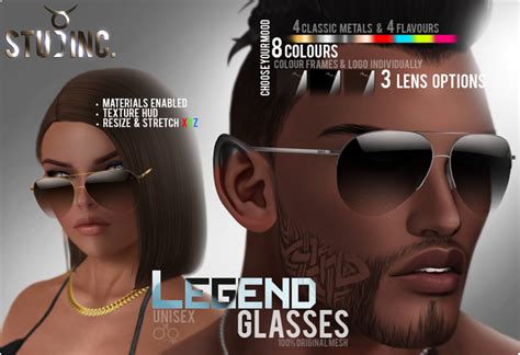 Second Life Marketplace Stud Inc Legend Glasses