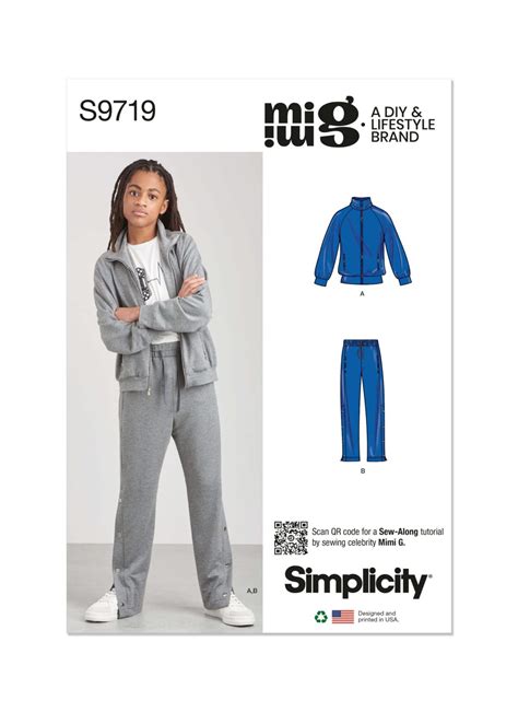 Simplicity Sewing Pattern S9719 Boys Knit Jacket And Trousers By Mimi