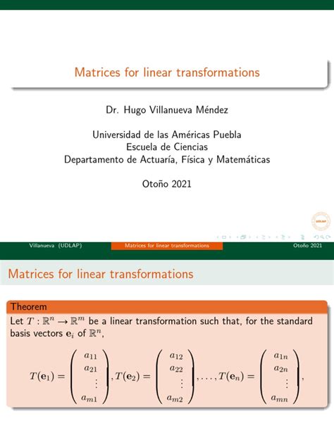 matrices for linear transformations pdf matrix mathematics