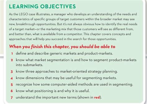 Solved LEARNING OBJECTIVES As The LEGO Case Illustrates A Chegg Com
