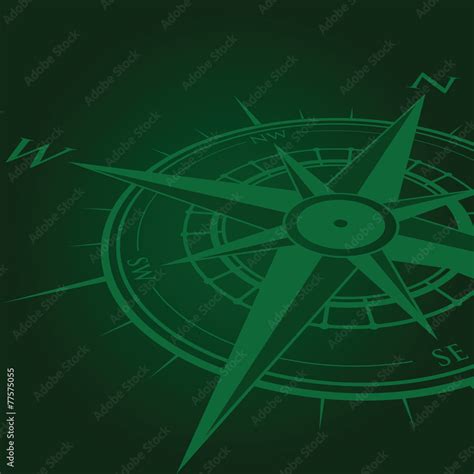 Green Compass Background Stock Vektorgrafik Adobe Stock