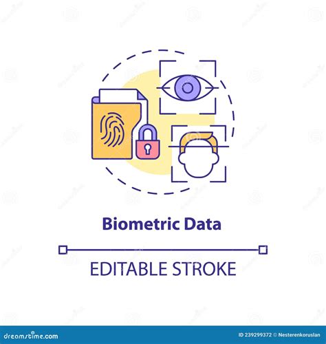 Biometric Data Concept Icon Stock Vector Illustration Of Biometric Physical 239299372
