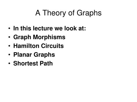 Ppt Computing Fundamentals 2 Lecture 2 A Theory Of Graphs Powerpoint Presentation Id4211358