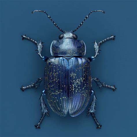 Realistic Bug Clipart With Subtle Blur On Blue Background Imagella
