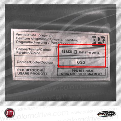¿cómo Puedo Encontrar El Código De Color De Mi Fiat Color N Drive