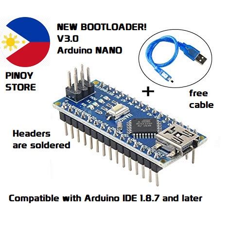 Arduino Nano V Atmega P With Free Cable New Bootloader Ch G Shopee Philippines