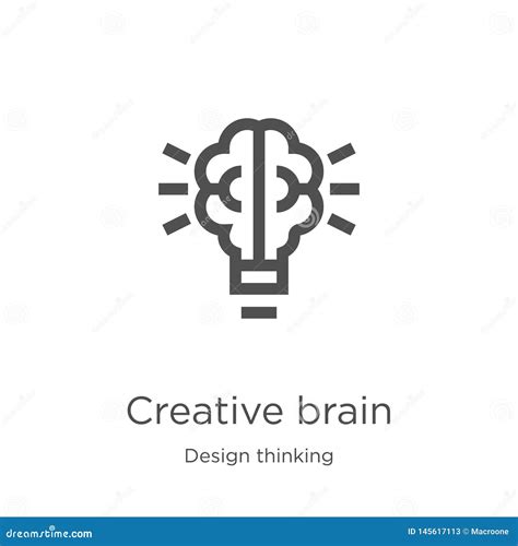 Creative Brain Icon Vector From Design Thinking Collection Thin Line
