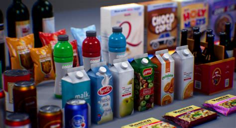 Convenience Store Products Cans Drinks Food More In Props UE