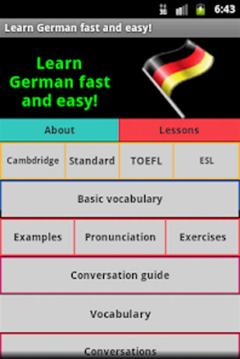 Android 용 Learn German fast easy 다운로드