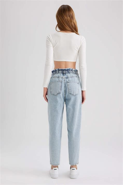 Blue WOMEN Paperbag Jeans 2768291 | DeFacto