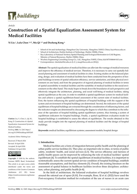 Pdf Construction Of A Spatial Equalization Assessment System For