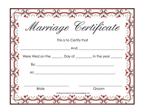 What Is A Marriage Certificate Form Design Talk