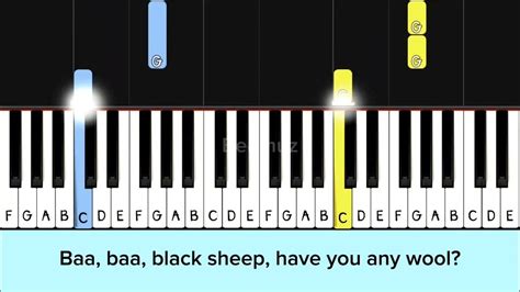 Baa Baa Black Sheep Piano Easy Youtube