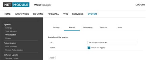 Configurationein Node Red Server Unter Einem Lxc Container Netmodule Router Wiki
