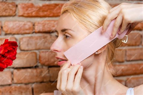 Premium Photo Taping With Kinesiology Tape For Facial Muscle Lifting