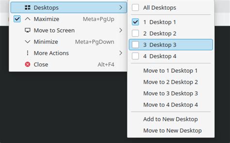 Move To Desktop Context Menu Shortcut Help Kde Discuss