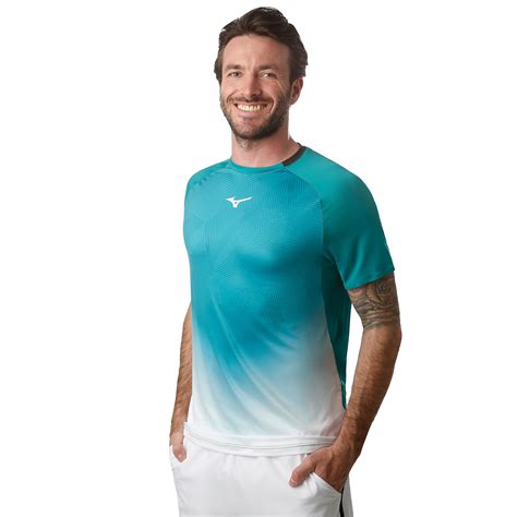 Buy Mizuno Shadow Graphic T Shirt Men Turquoise White Online Tennis