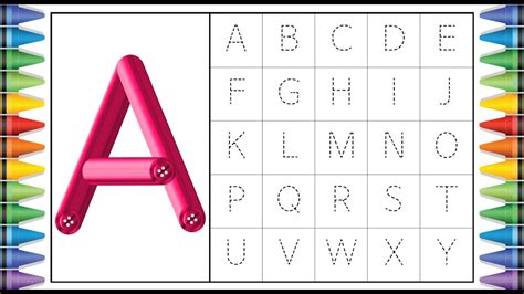 알파벳 놀이 유아와 어린이를 위한 Alphabet 대문자 A부터 Z까지 따라 쓰기 Write Alphabet A To Z