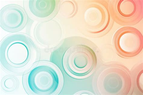 Abstract Design Featuring Colorful Circles In Soft Pastel Tones On A Light Background