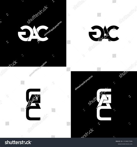 Gac Letter Initial Monogram Logo Design Stock Vector Royalty Free