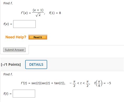 Solved Find F F X X X 1 F 1 8 F X Find F Chegg Com