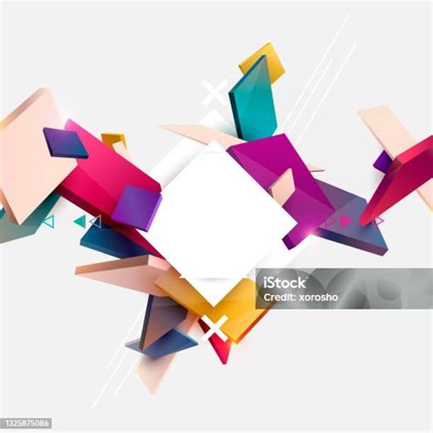 Desain Poster Geometris Template Vektor Abstrak Ilustrasi Stok Unduh