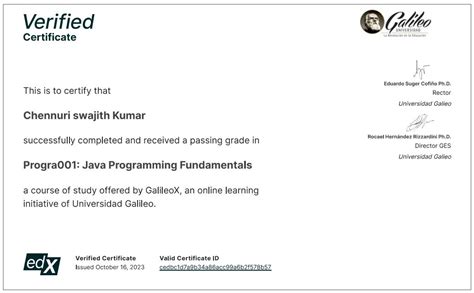 I Am Excited 🤩 To Announce That I Have Recently Obtained My Java