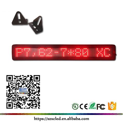 Customized Size Language Mono Red Single Line Scrolling Message Text