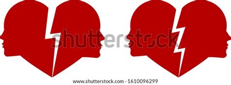 Vector Symbol Breaking Relationship Stock Vector Royalty Free