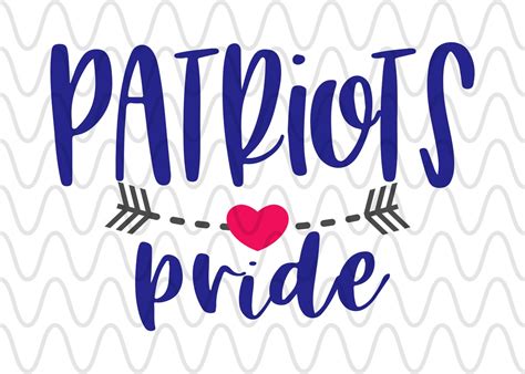 Patriots Pride Svg Cut File School Spirit Svg Saying Etsy