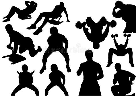 Fitness Silhouettes Stock Illustrations 8831 Fitness Silhouettes